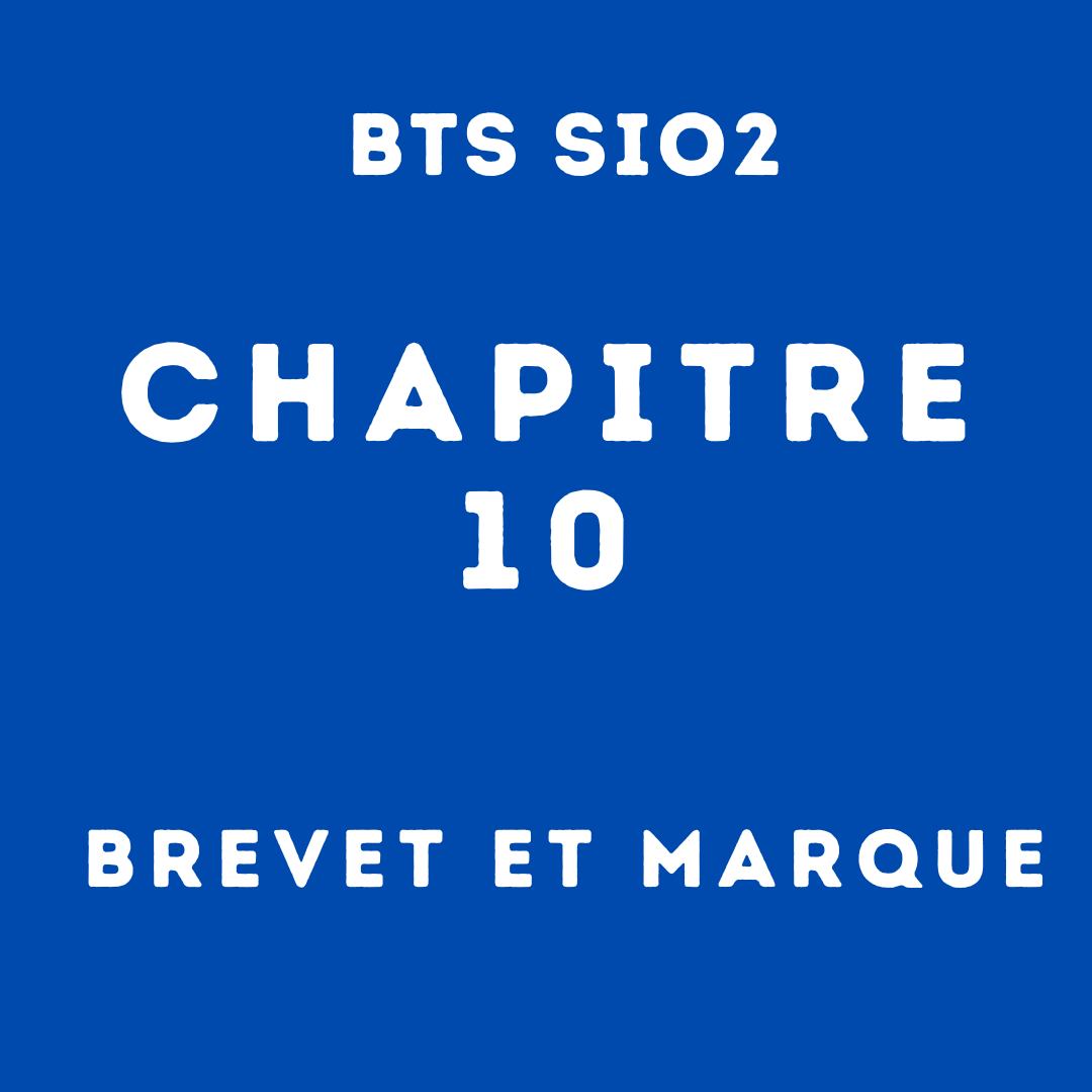 BTS SIO 2 - Brevet et Marque - CEJM & Droit-Economie